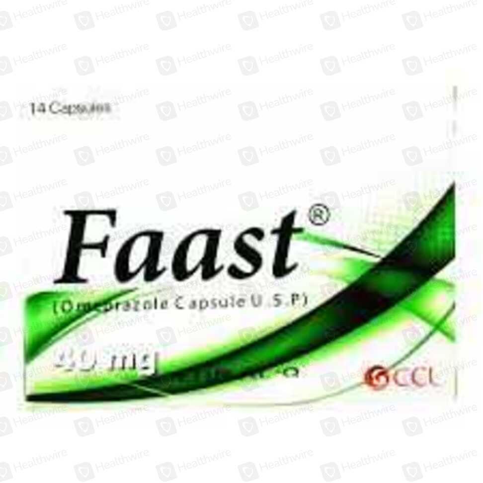 Faast (40mg) 14 Capsules Price in Pakistan - Uses, Dosage, Side Effects