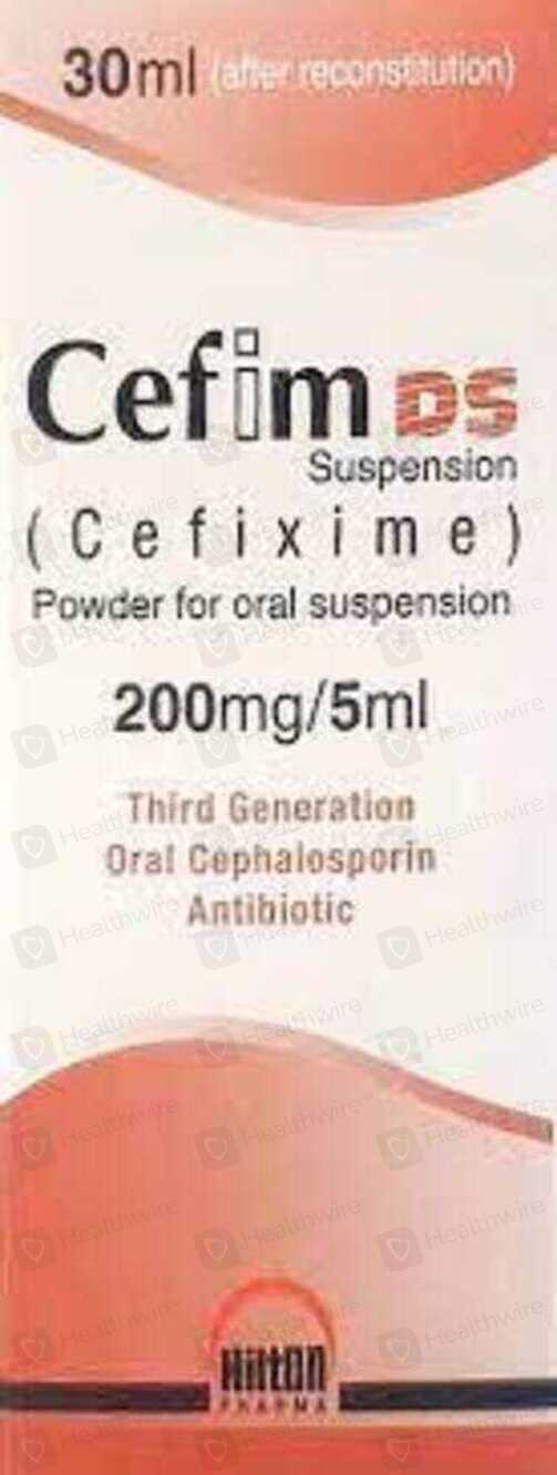 Cefim Ds (200mg/5ml) 30ml Suspension Price in Pakistan - Uses, Dosage ...