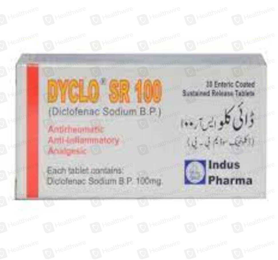 Dyclo Sr (100mg) 30 Tablets Price in Pakistan - Uses, Dosage, Side Effects