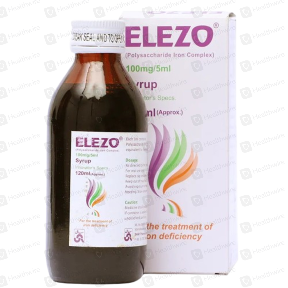 Elezo (100mg/5mg) 120ml Syrup Price in Pakistan - Uses, Dosage, Side ...