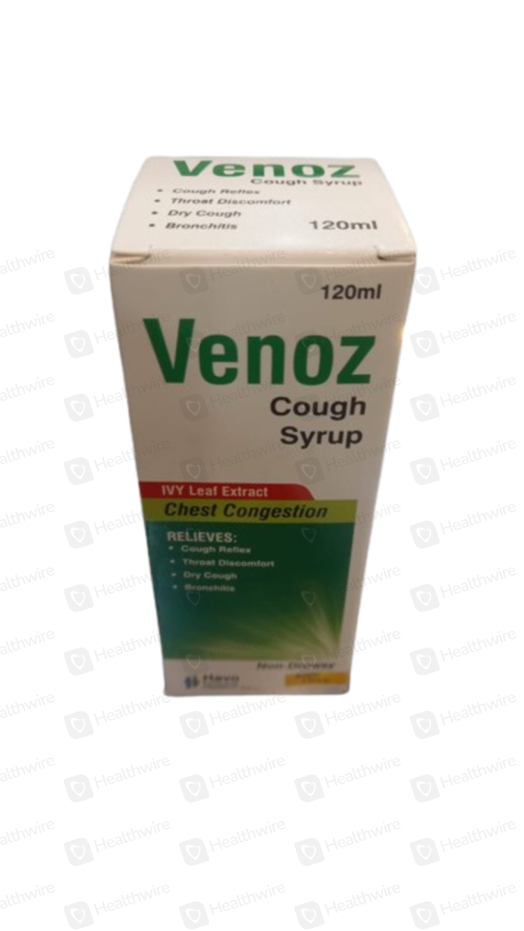 Venoz Cough (120ml) Syrup Price in Pakistan - Uses, Dosage, Side Effects